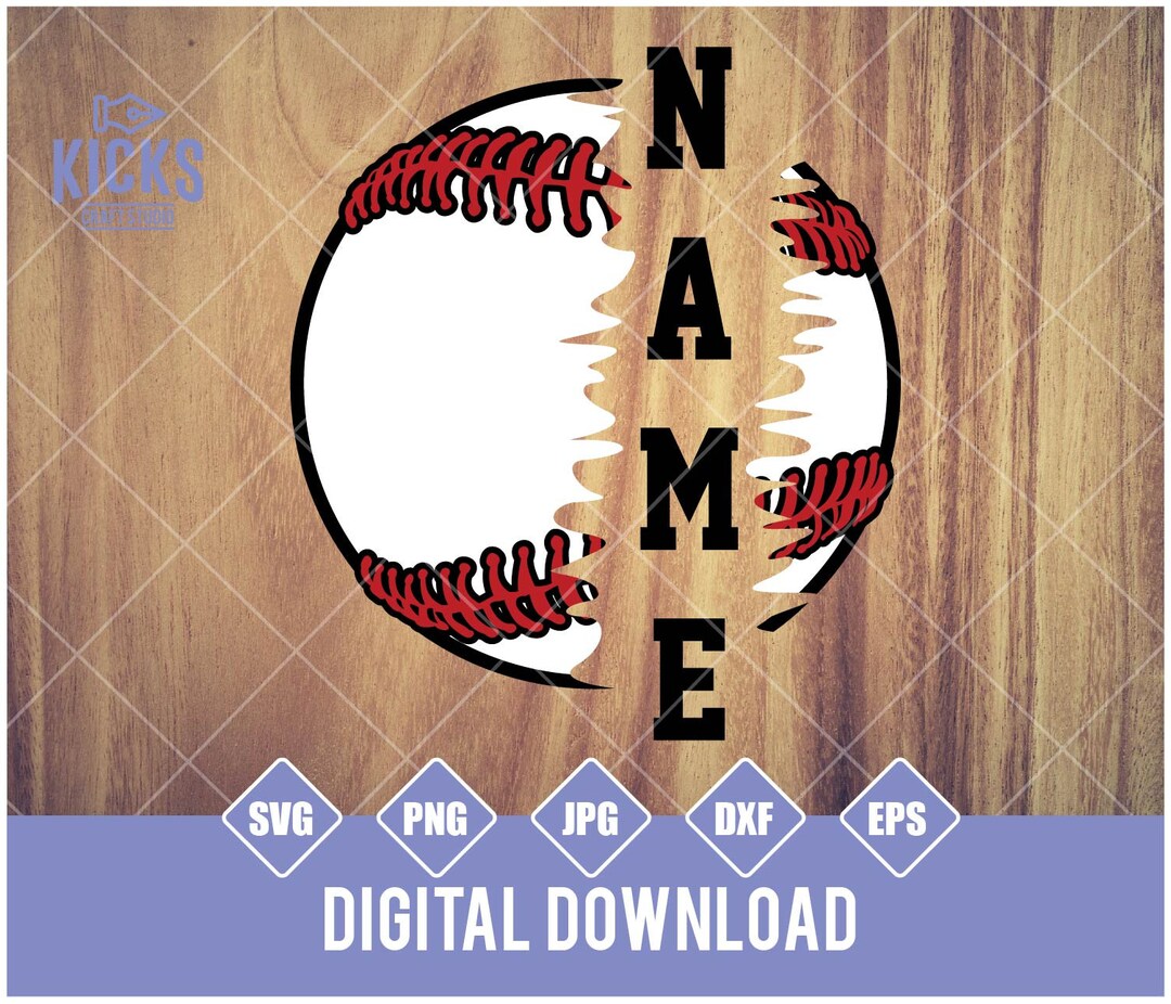 Name Baseball Svg, Baseball Svg, Template, Baseball Mom Svg, Baseball Shirt Svg, Cut File ...