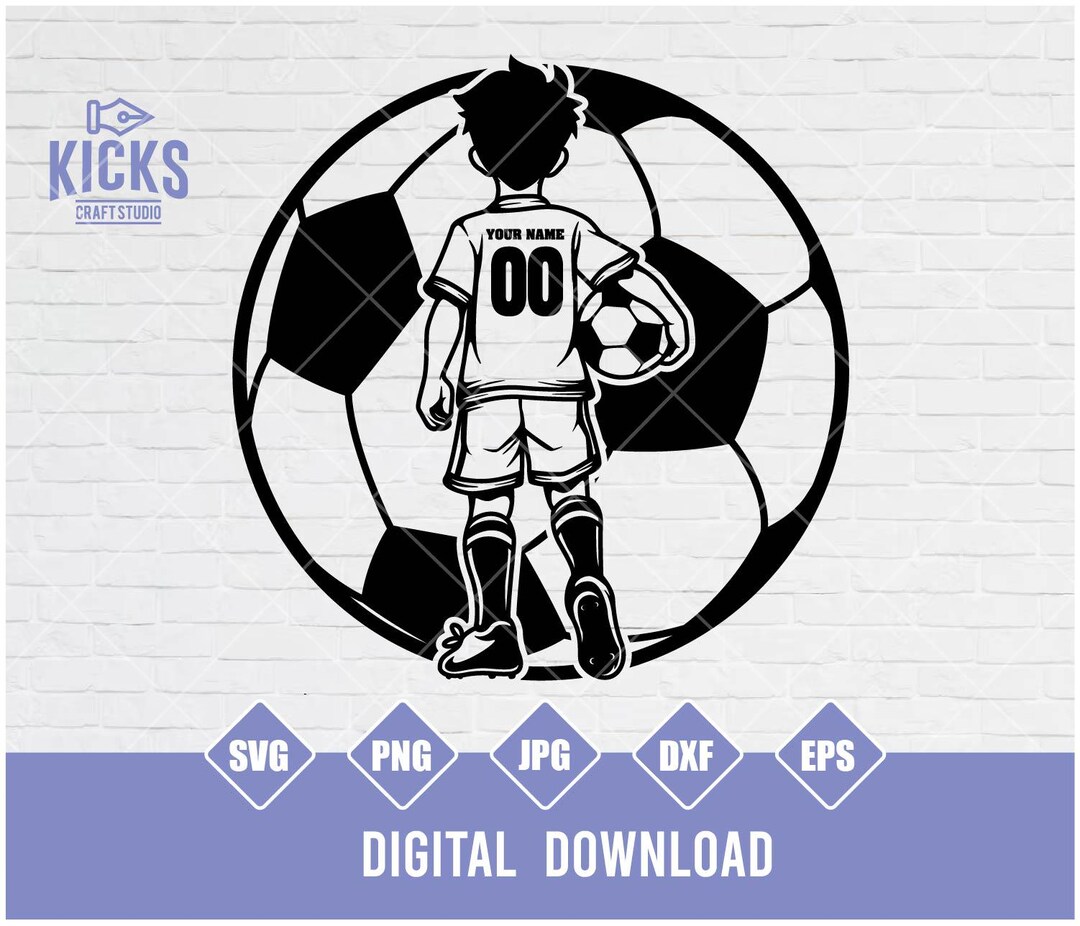 Personalized Soccer Player SVG: Team Cut File (digital Download) - Etsy
