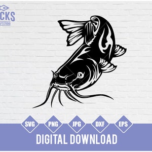 Catfish Clipart, Catfish Svg Files, Catfish Png, Catfish Stencil ...