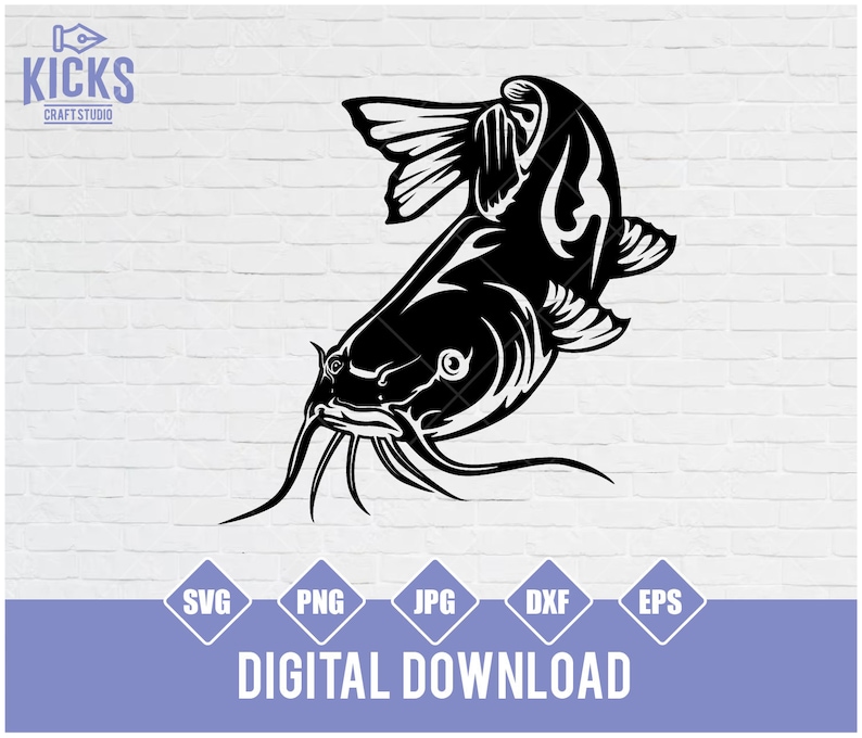 Catfish Clipart, Catfish Svg Files, Catfish Png, Catfish Stencil ...