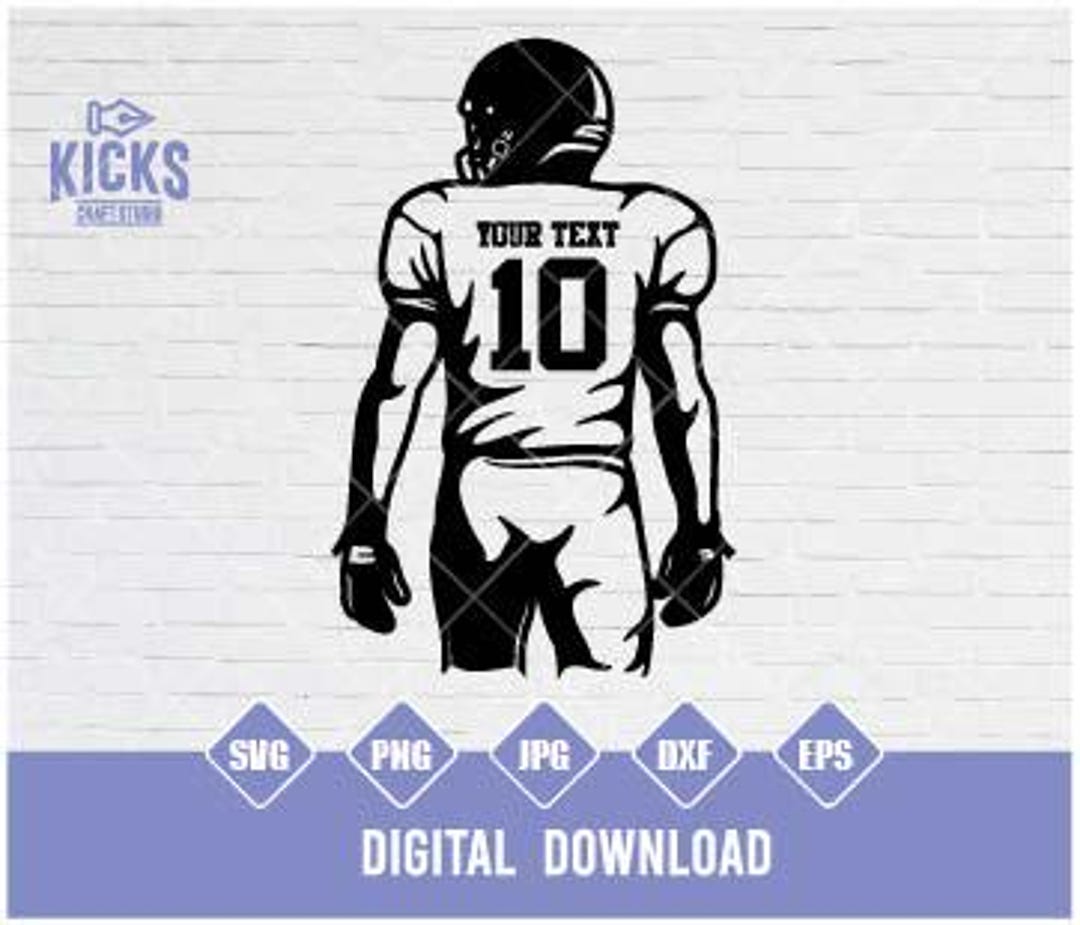 Personalized Football Player SVG: Custom Team Design (digital Download ...