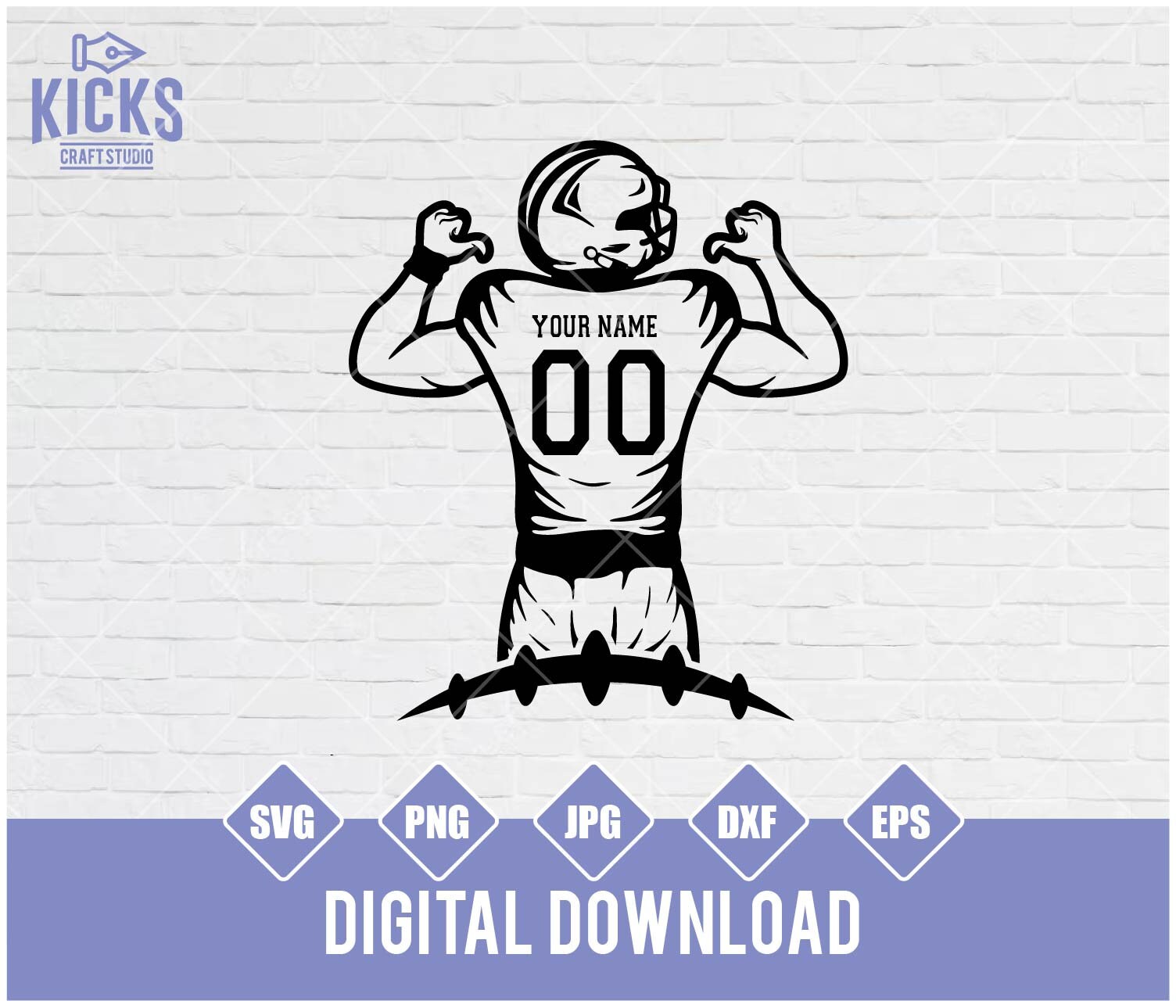 Customized Football Player Svg, Football Player Svg, Football Name Svg ...