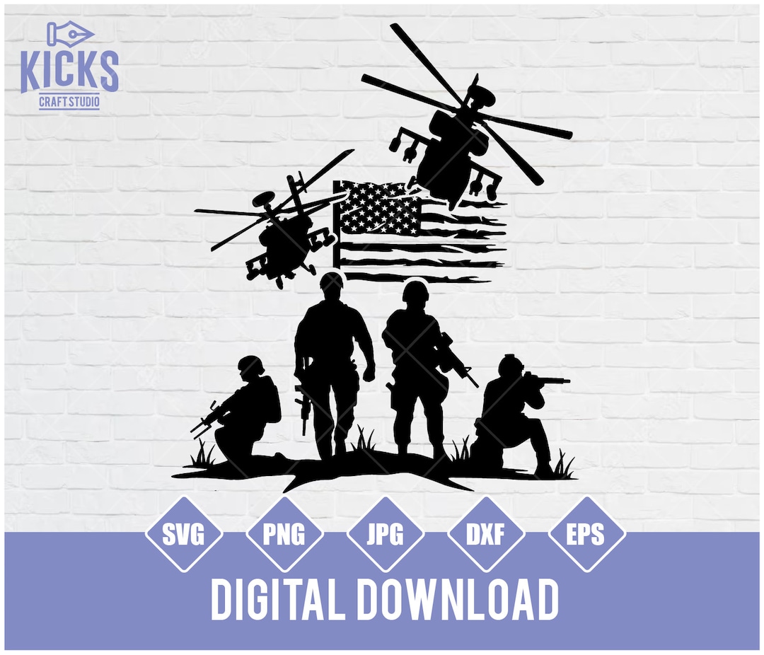 US Soldier SVG, United States Military Svg, American Troops Svg, War ...