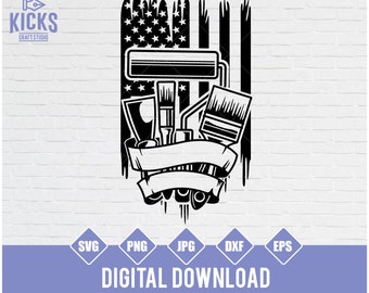 Painter SVG Files, PNG Dfx, Great for Tshirts, Decals, Stickers and ...