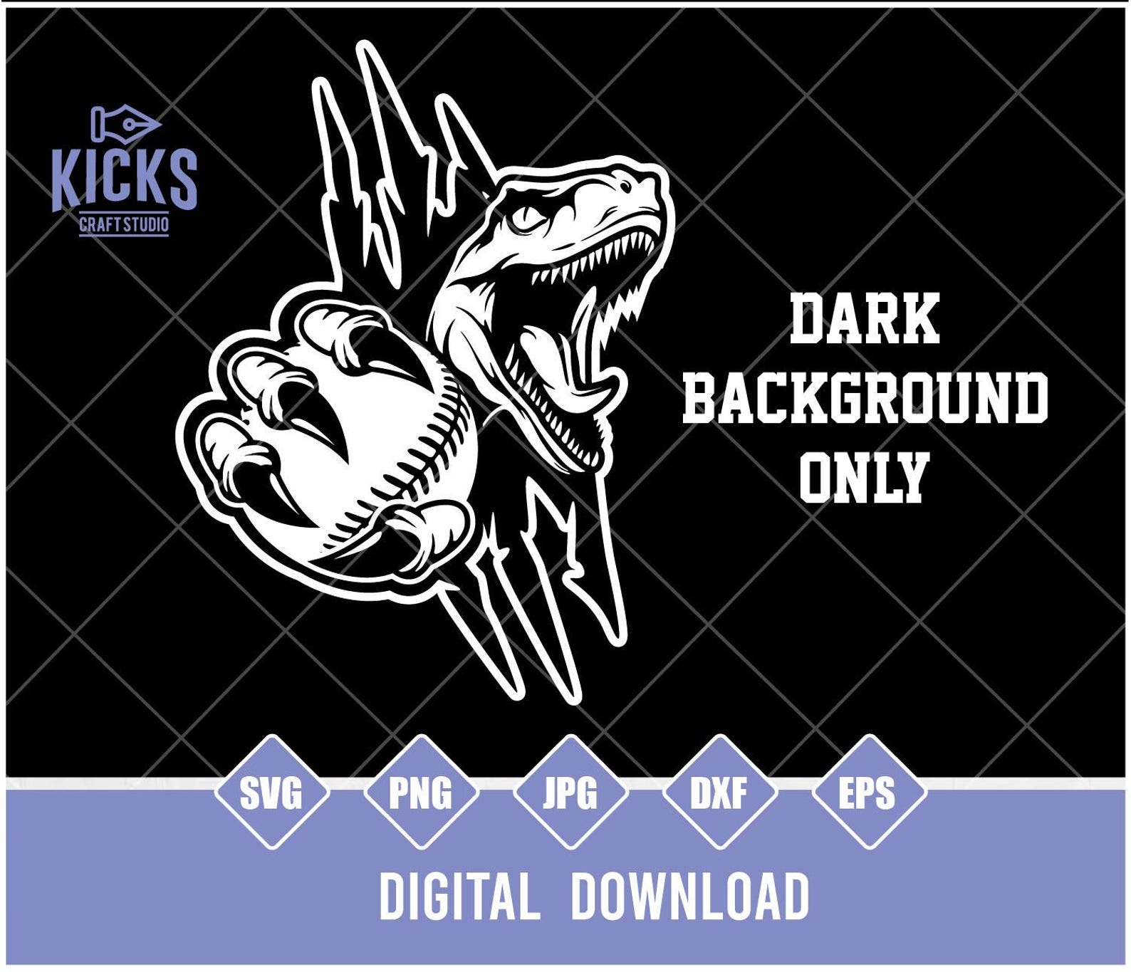 Raptor Wall Scratch Baseball Ball Svg, Baseball Team Png Printable Dinosaur Sport, Game Day Svg ...