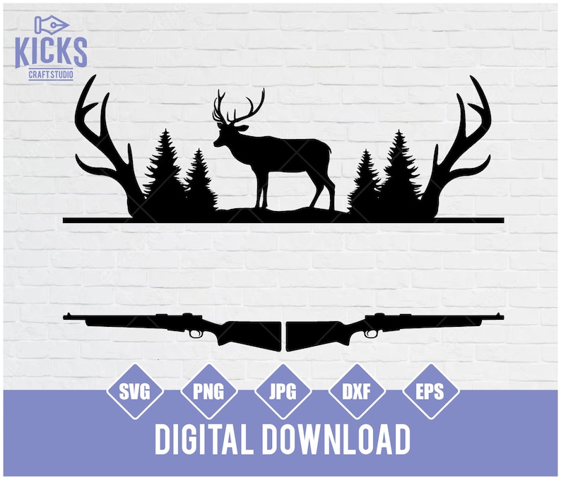 Deer Hunting Frame SVG, Deer Svg, Hunting Svg, Rifle Svg, Hunting ...