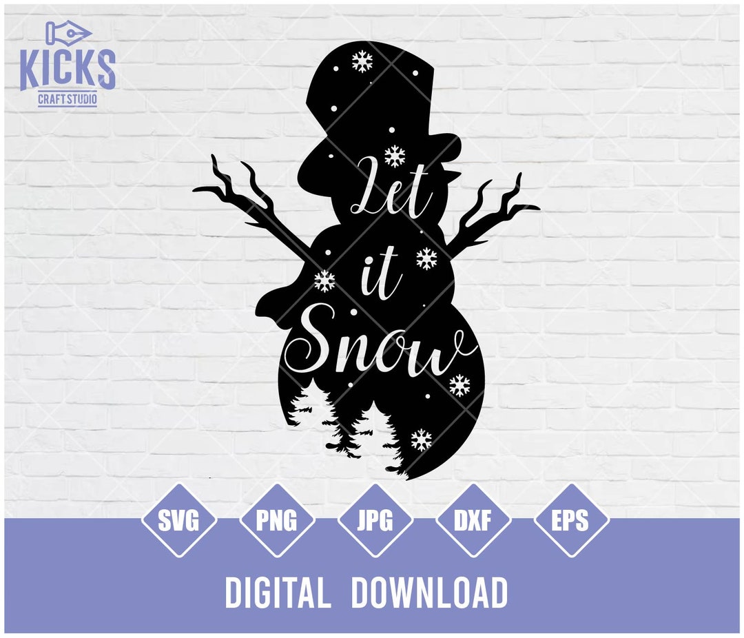 Snowman SVG: Winter Christmas Cut File (digital Download) - Etsy