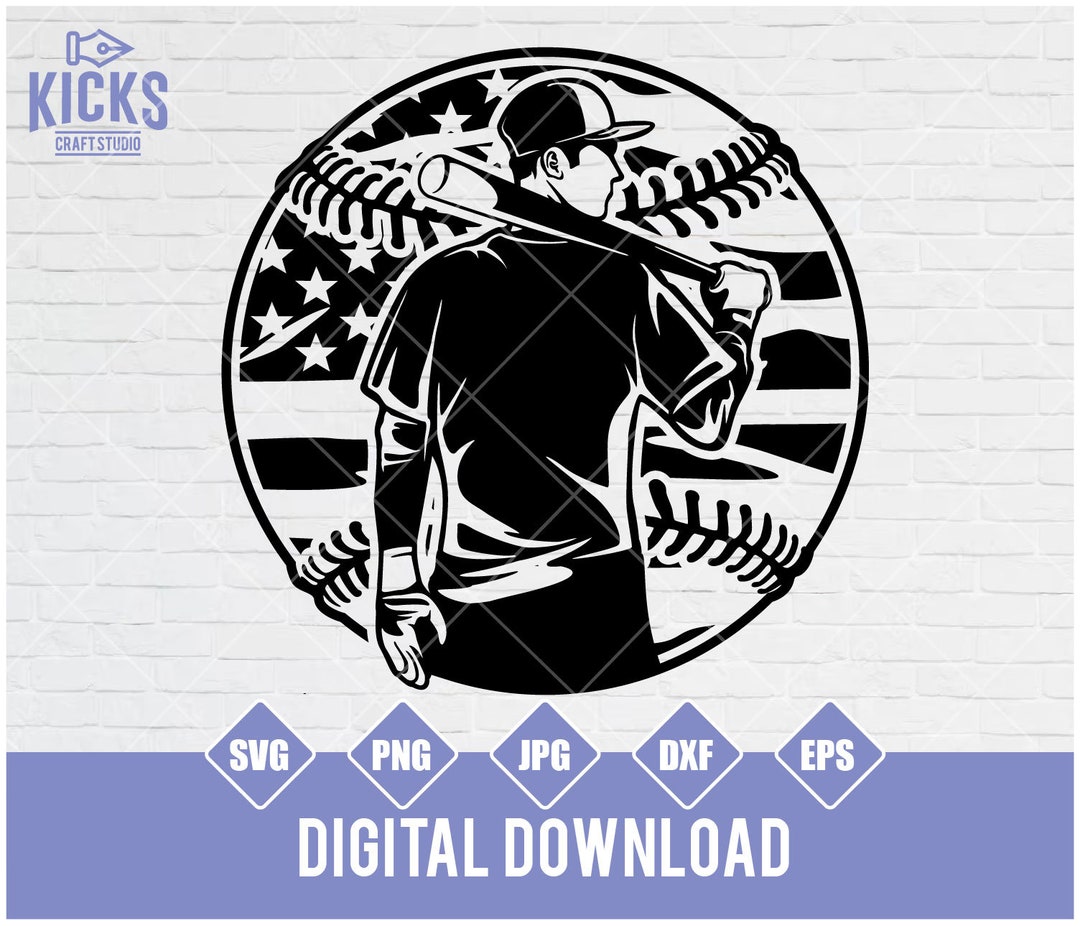US Baseball Svg, Baseball Svg, Baseball Player Svg, Baseball Clipart ...