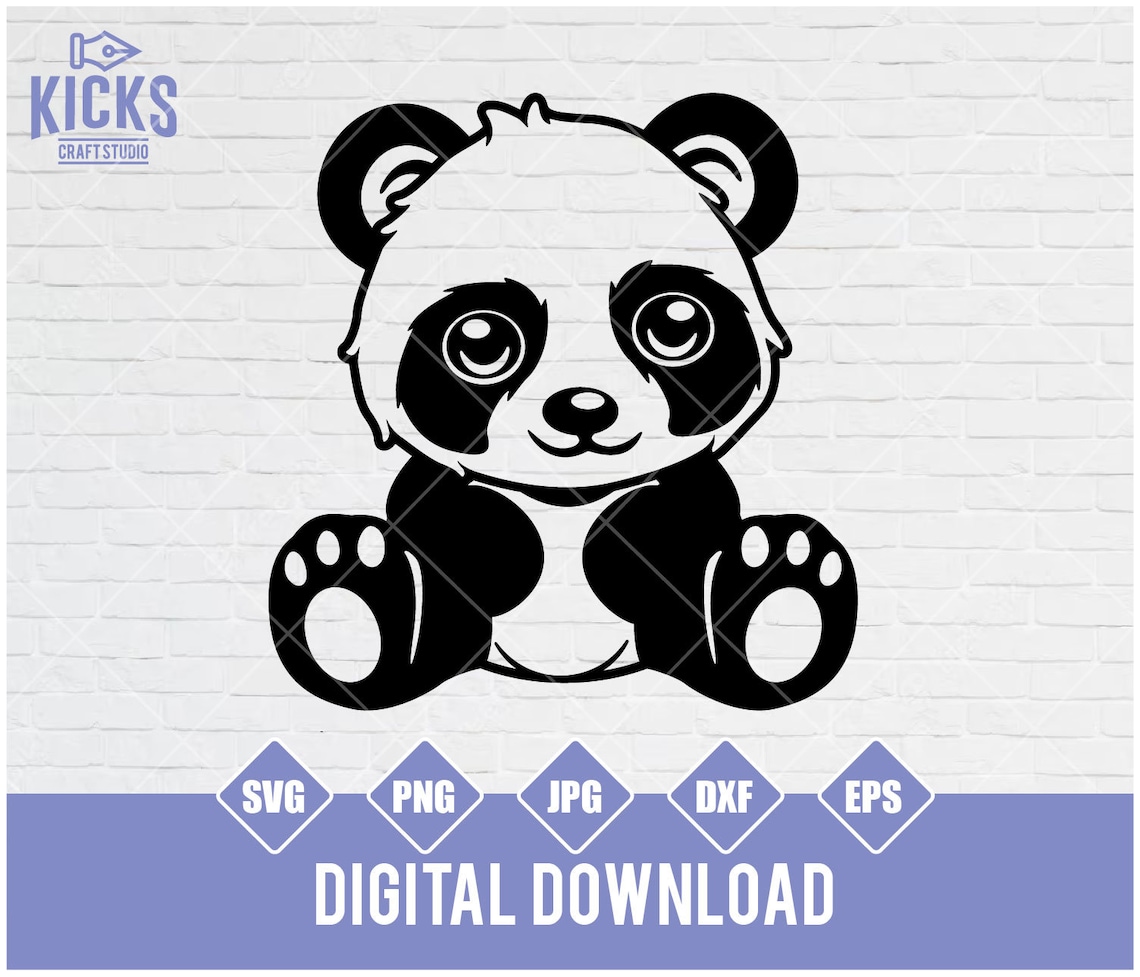 Cute Panda Svg,panda Svg, Panda Cut File, Panda Head Svg,panda Monogram ...