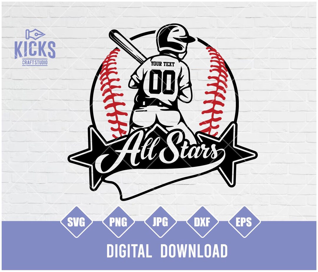 All Stars Svg, Baseball Kid Svg, Baseball Svg, All Stars Baseball Svg ...