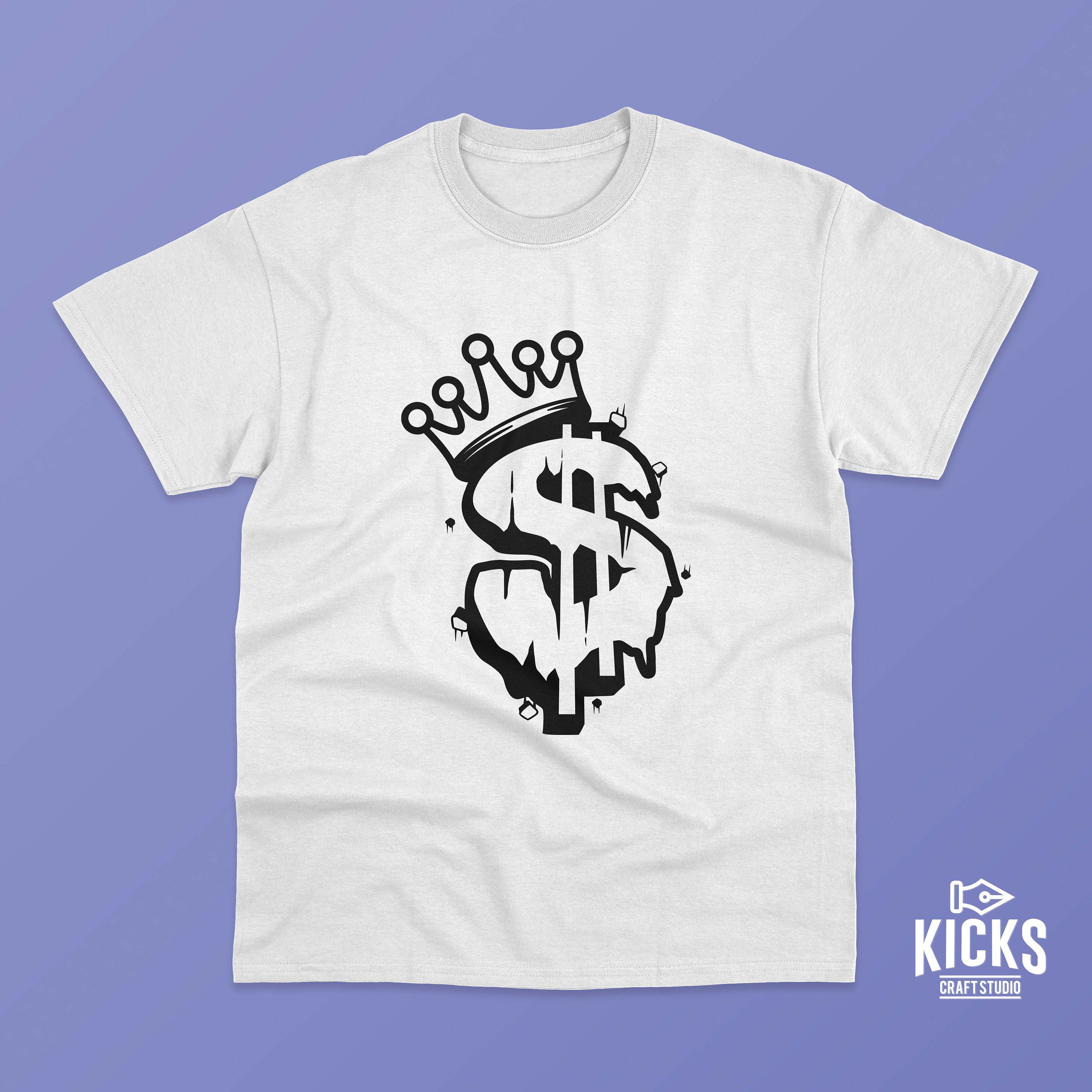 Dollar King Svg | Dripping USD Crown Clipart | Rich Kids Stencil | Cool ...