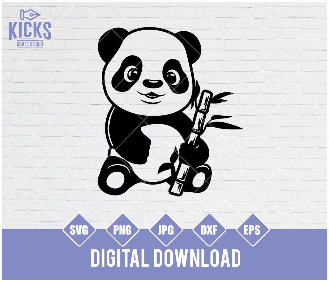 Cute Panda Svg,panda Svg, Panda Cut File, Panda Head Svg,panda Monogram ...