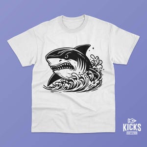 White Shark SVG, Ocean Clipart for T-shirts (digital Download - Etsy