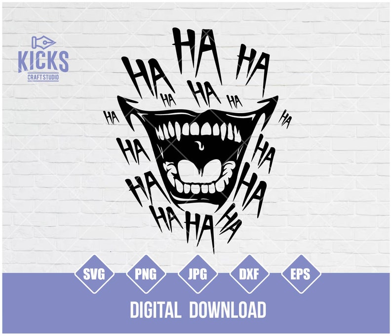Joker Sonrisa SVG, Sonrisa de Payaso SVG, Camisa de Sonrisa de Joker ...