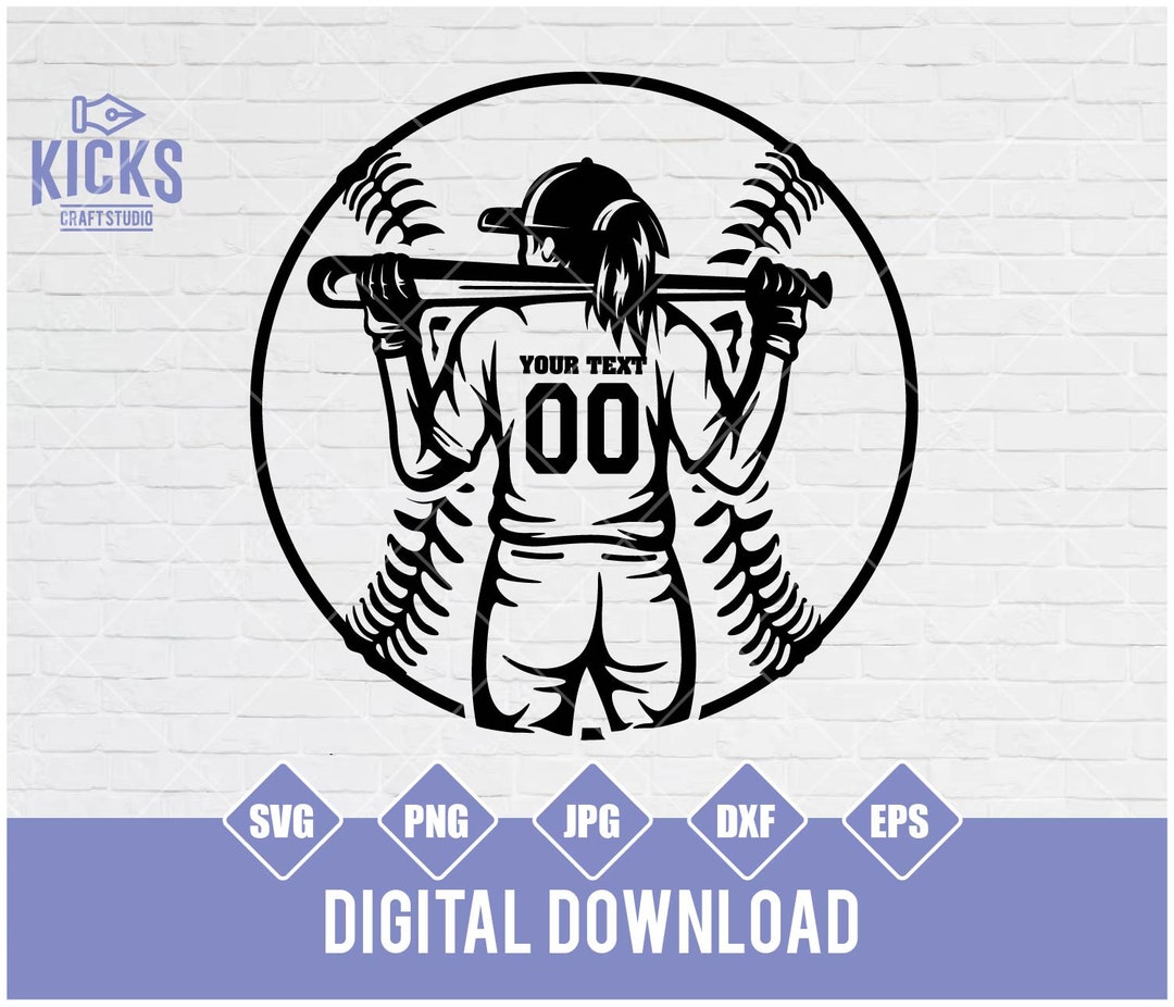 Personalized Softball Player SVG: Team Cut File (digital Download) - Etsy