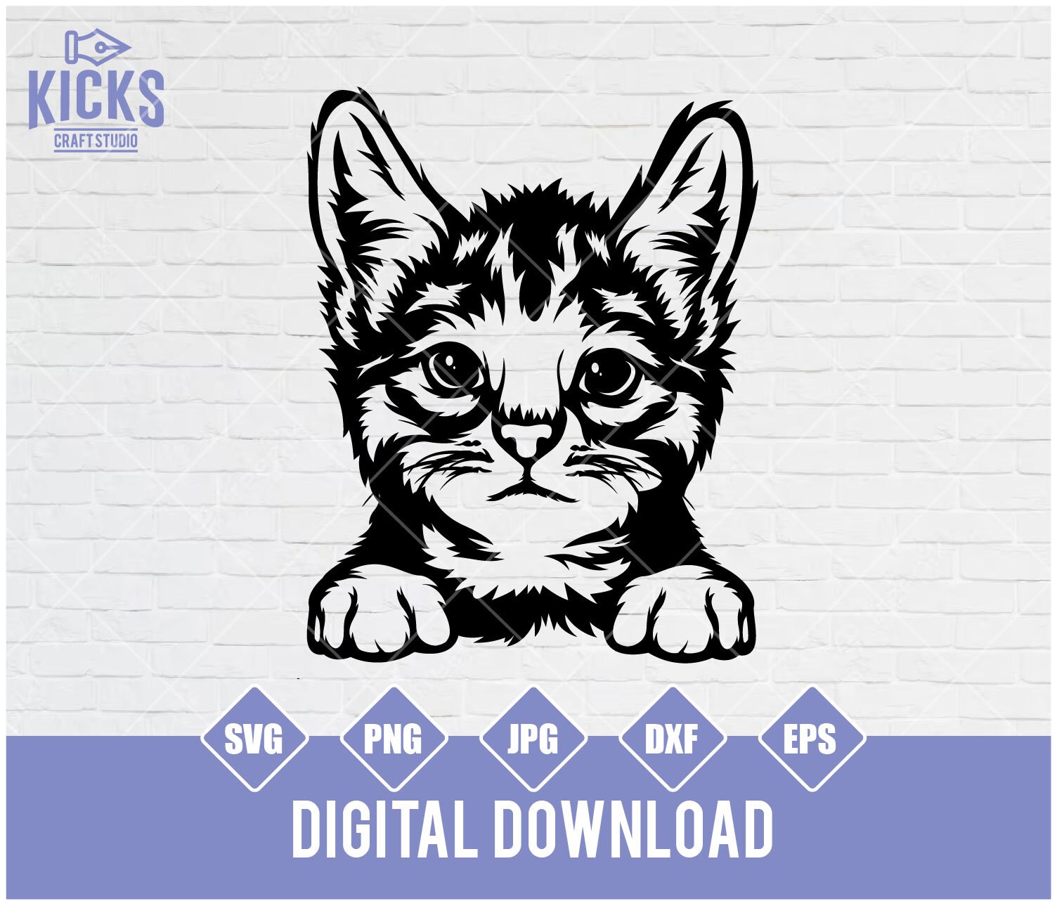 Cute Cat SVG, Curious Kitten Clipart, Cat Svg, Peeking Face Svg, Cute ...