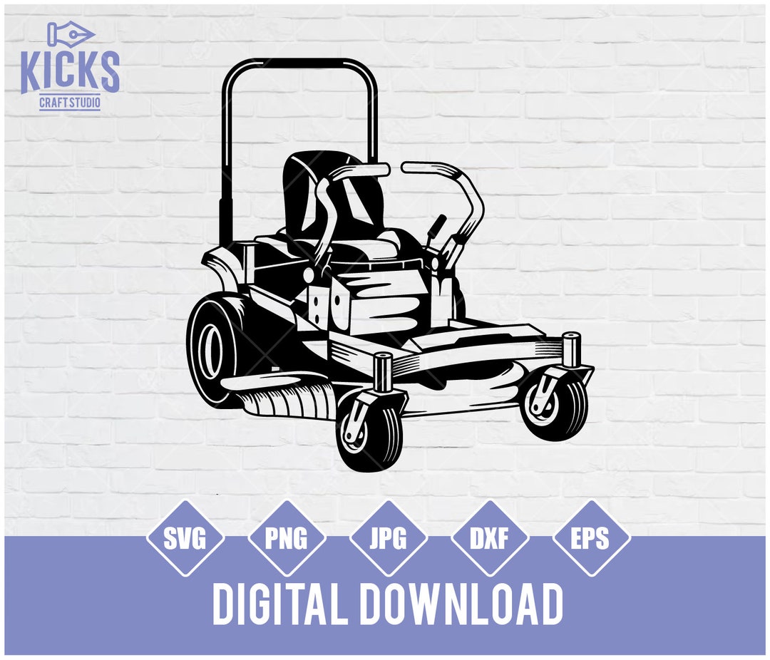 Zero Turn Lawn Mower SVG, Lawn Mover SVG, Landscaping Svg, Lawn Mower ...