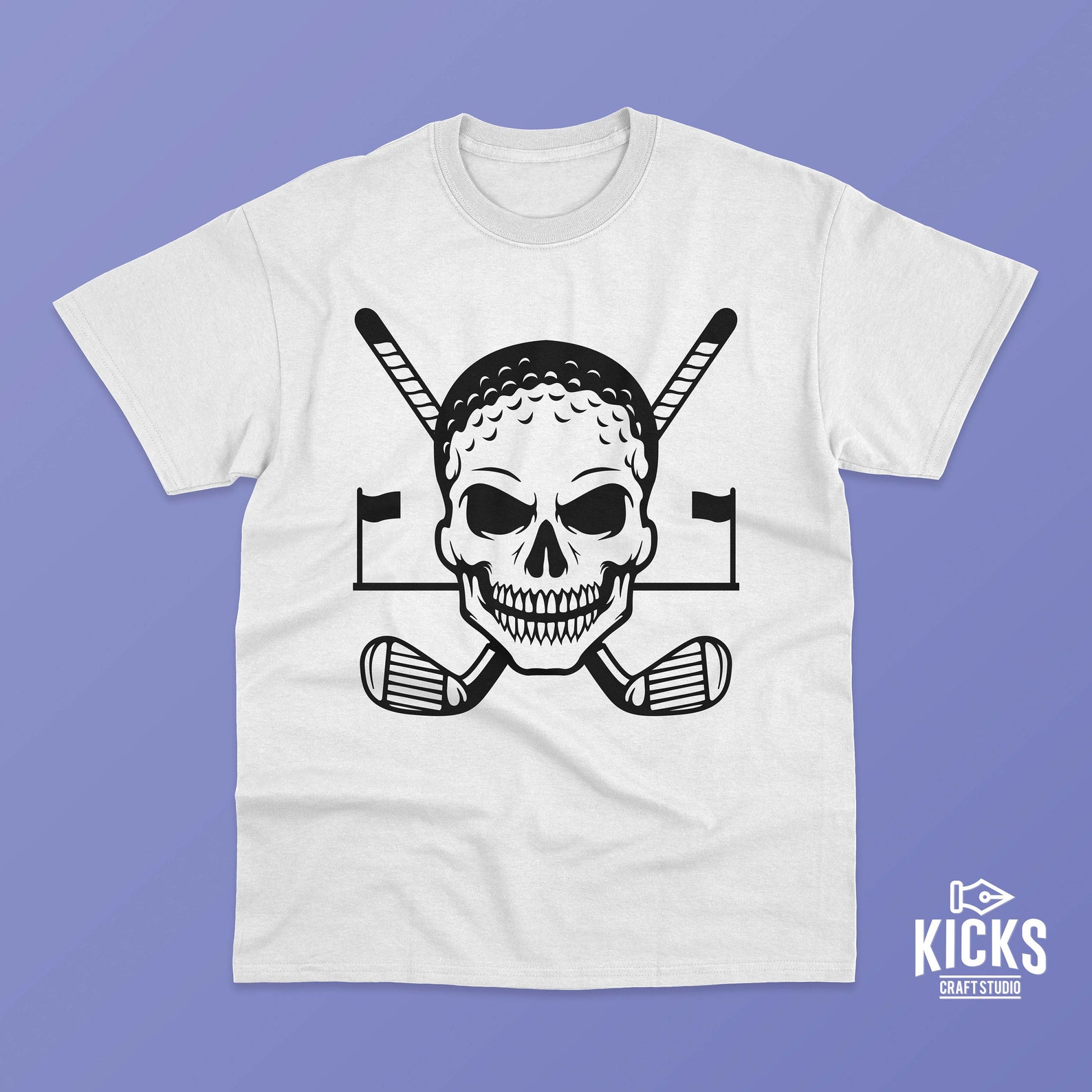 Golf Skull Svg, Golf Clipart, Skull Svg, Golf Svg, Golf Clipart, Golf ...