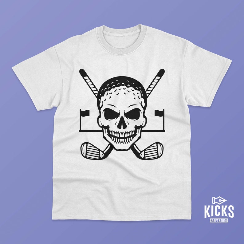 Golf Skull Svg, Golf Clipart, Skull Svg, Golf Svg, Golf Clipart, Golf ...