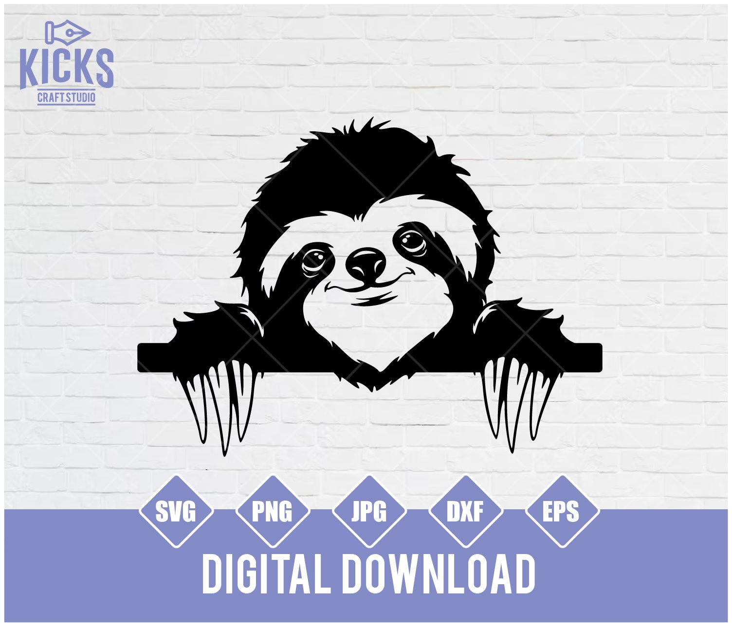 Cute Sloth SVG File, Sloth Clipart, Baby Sloth Svg, Animal Head Svg ...