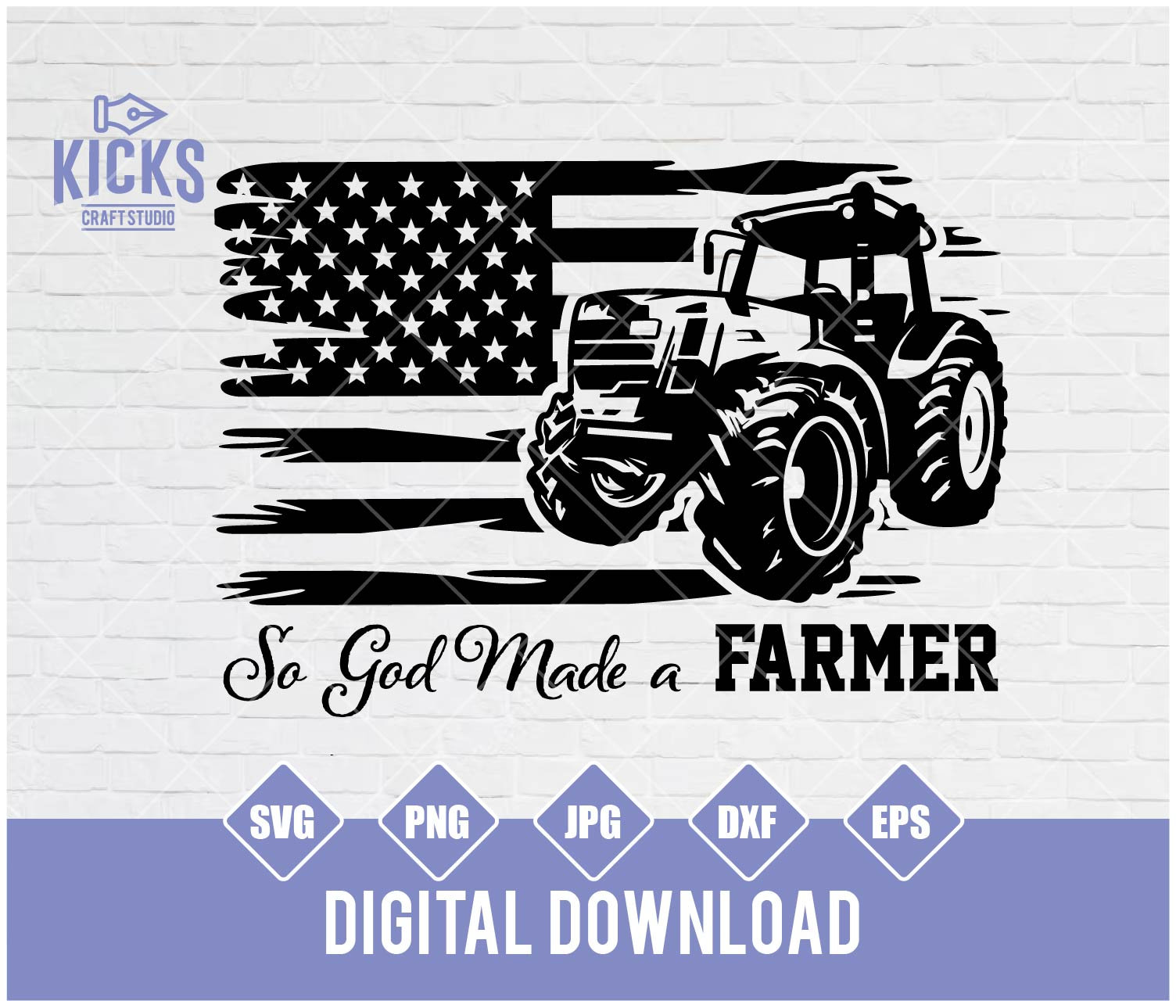 So God Made a Farmer Svg, Farmer Life Svg, Distressed American Farmer ...