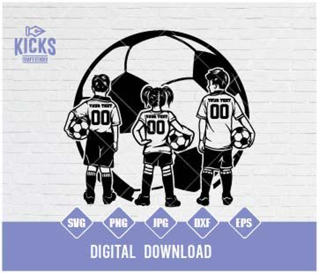 Soccer Kids SVG: Football Player Design (digital Download) - Etsy