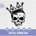 Dripping King Skull SVG: Gothic Crown Clipart (digital Download) - Etsy