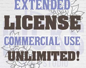 Extended License for Commercial and Personal Use Unlimited Use One Time ...
