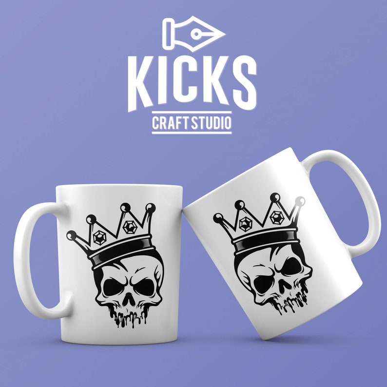 Dripping King Skull SVG: Gothic Crown Clipart (digital Download) - Etsy