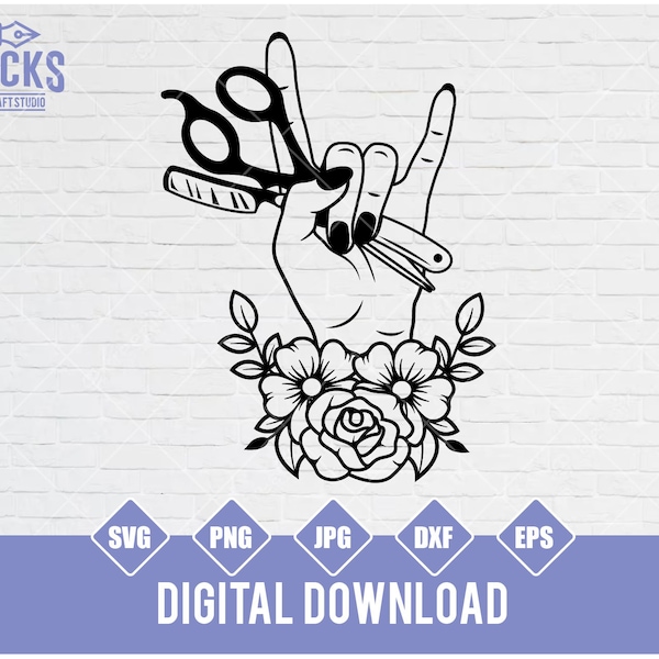 Scissor and Comb Svg - Etsy