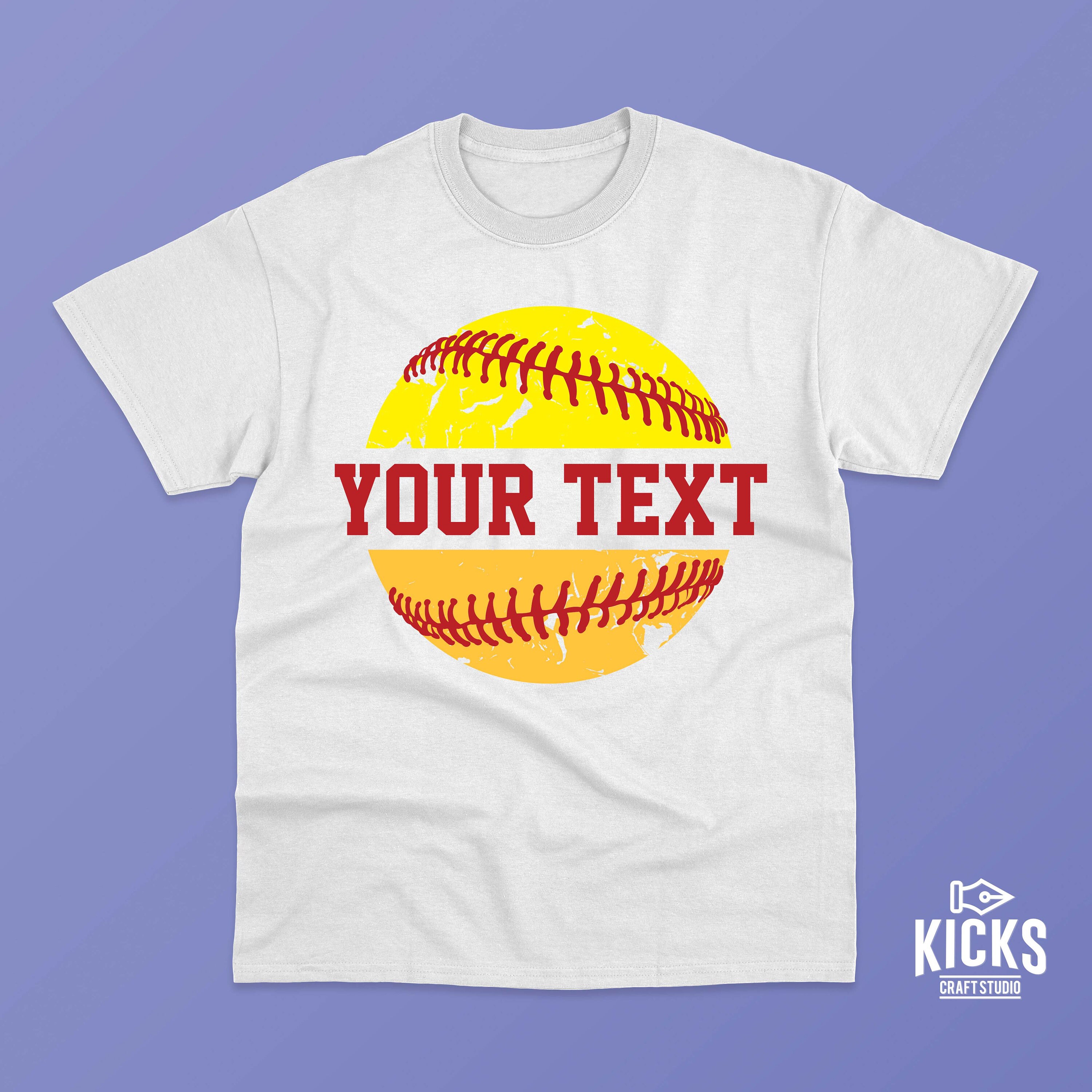 Softball and Baseball Svg, Split Baseball Svg, Split Softball Svg ...