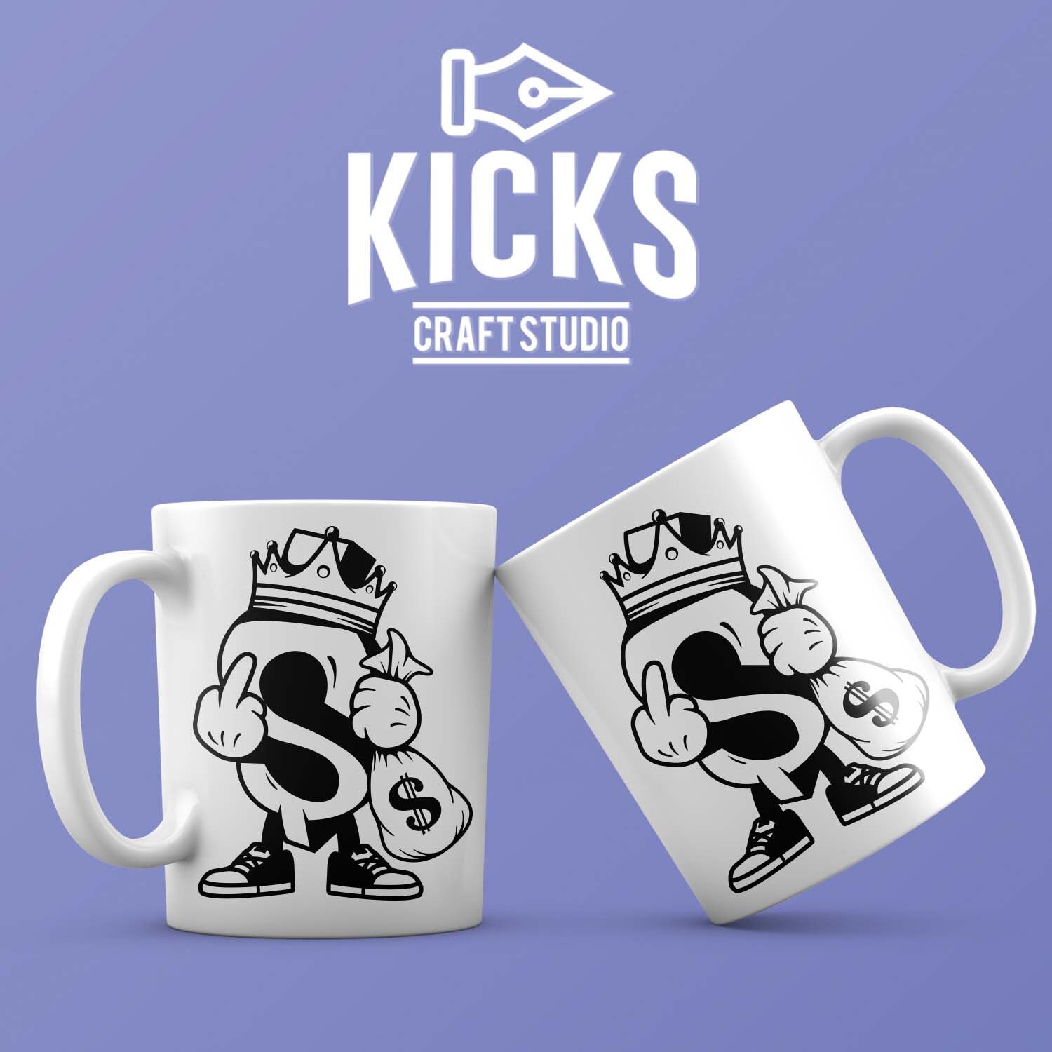 King Money Middle Finger Svg, US Dollar Sign Clipart, Money Bag Cut ...