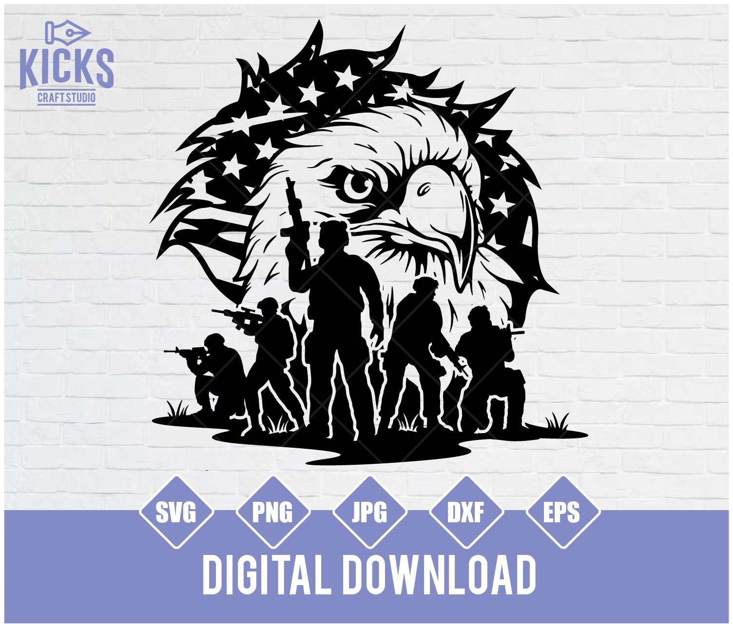 US Patriotic Eagle Soldier Svg, Military Eagle Svg, American Eagle Svg ...