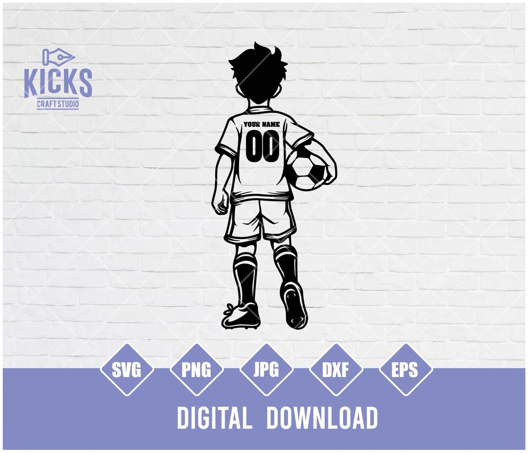 Personalized Soccer Player SVG: Team Cut File (digital Download) - Etsy