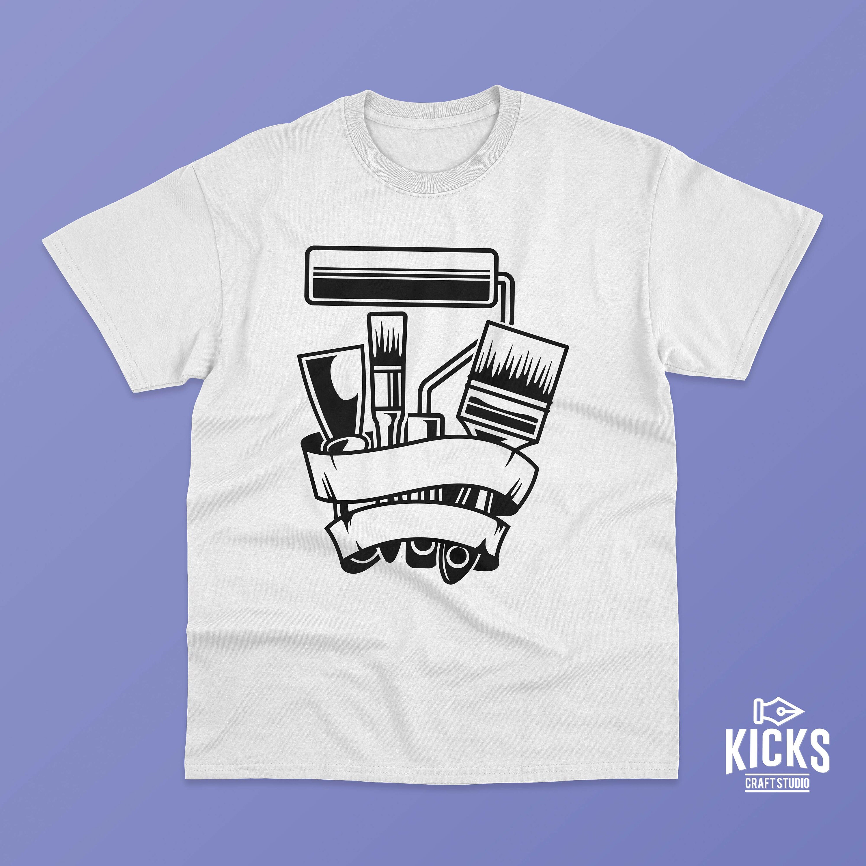 Painting Tools SVG Clipart: Home Painter Monogram Cut File (digital ...