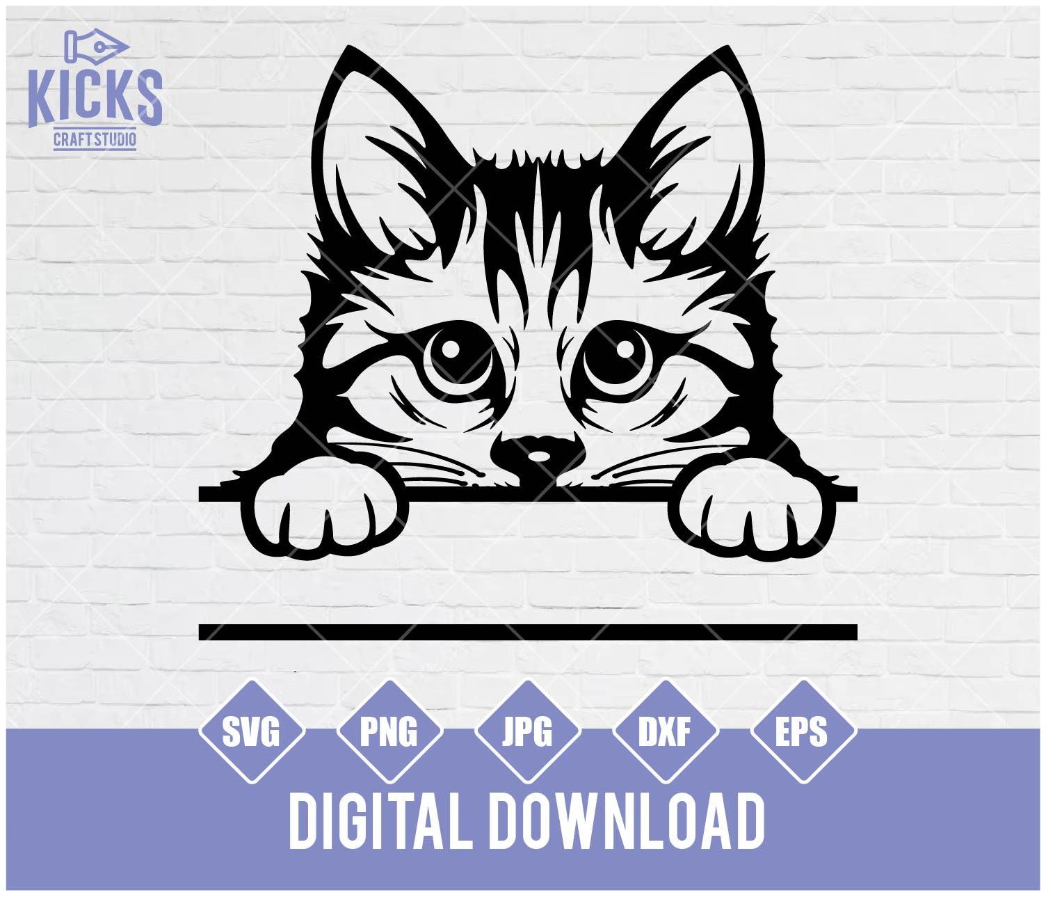 Cute Cat SVG, Curious Kitten Clipart, Cat Svg, Cat With Butterfly Svg ...