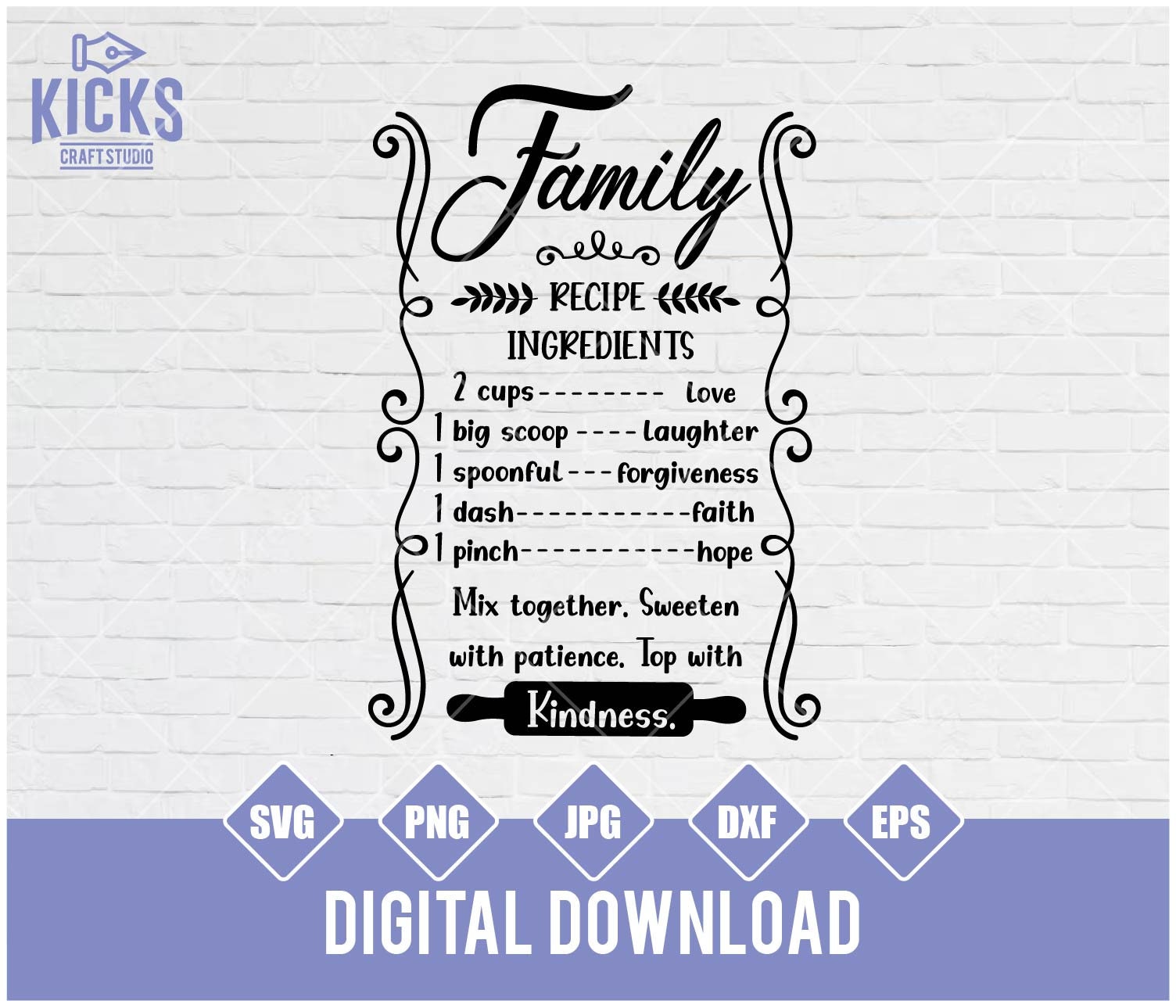 Family Recipe Svg, Family Recipe Svg Decal, Loving Home Quote Png ...