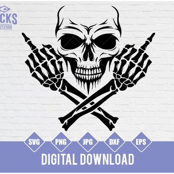 Skeleton Flipping off Svg - Etsy