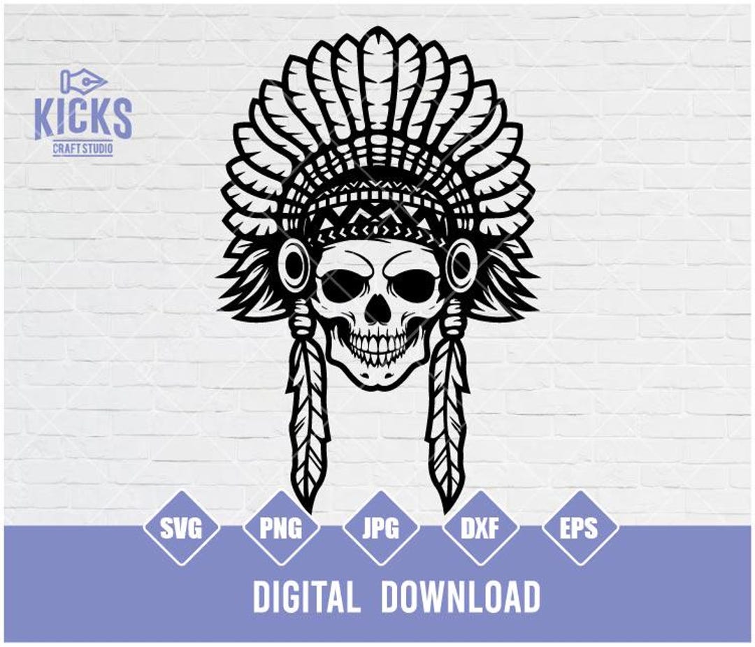 Indian Skull Svg, Native American Skull Svg, Teepee Svg, Native Indian ...