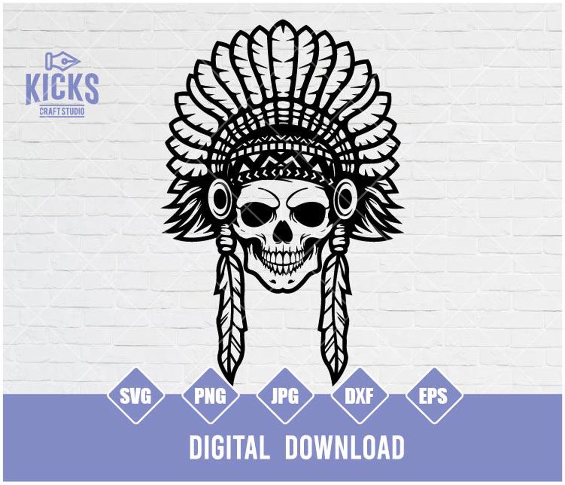 Indian Skull Svg, Native American Skull Svg, Teepee Svg, Native Indian ...