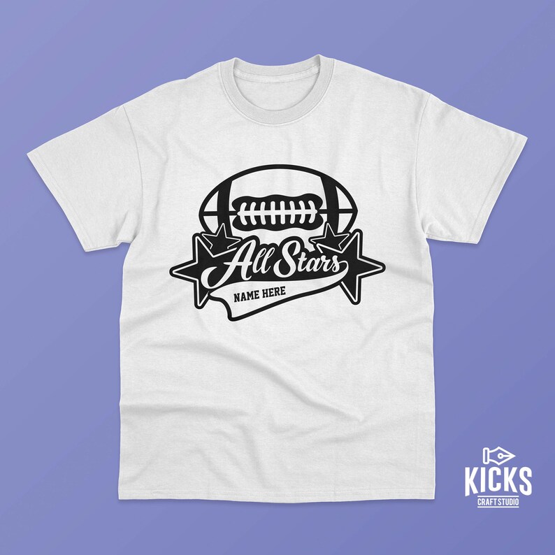 All Star Football SVG: Player Cut File (digital Download) - Etsy