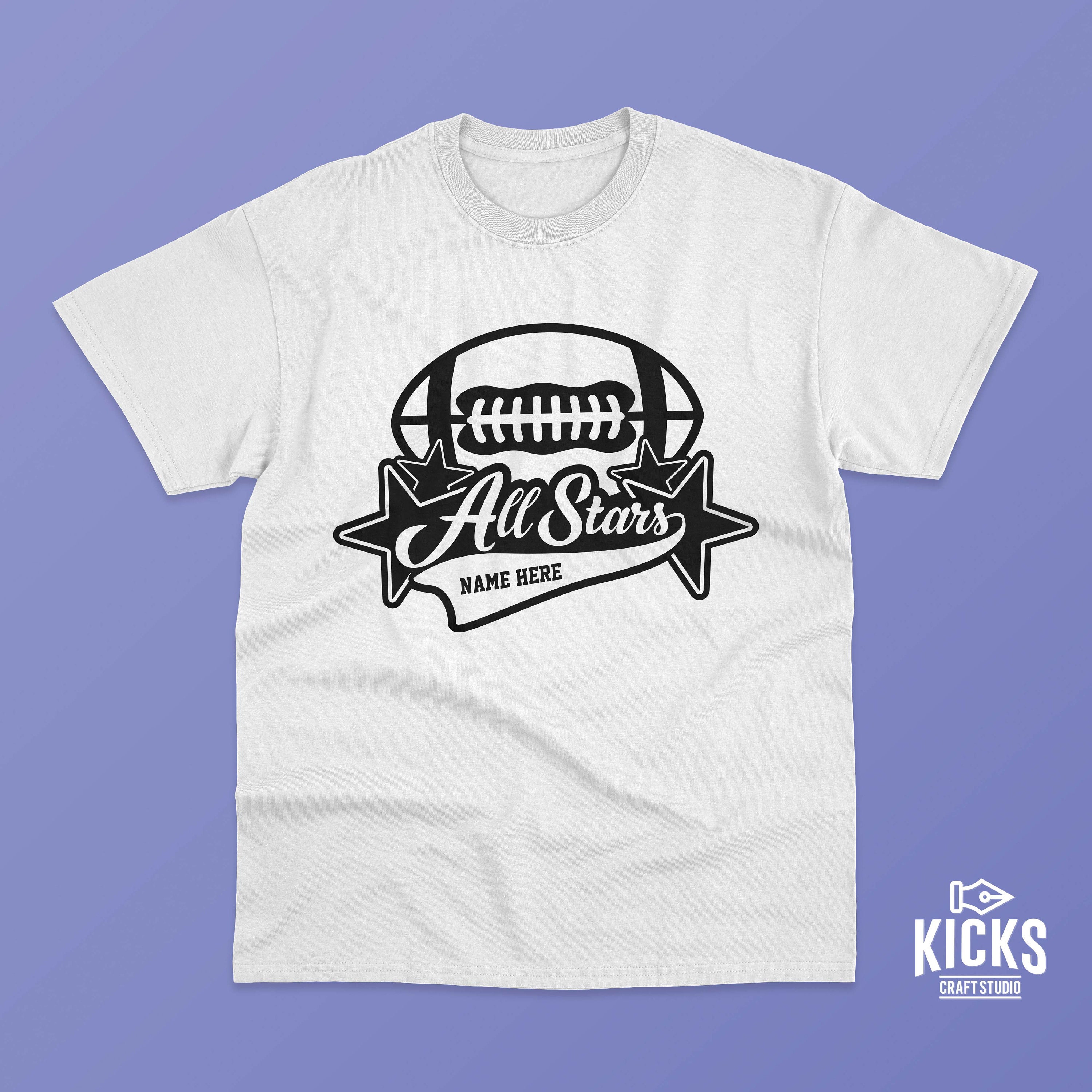 All Star Football SVG: Player Cut File (digital Download) - Etsy