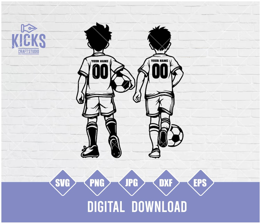 Personalized Soccer Team SVG: Kids Player Cut File (digital Download ...