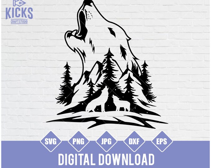 Wolf Svg File | Wild Wolf Svg | Wild Wolf Png | Wild Animal Svg | Wolf ...