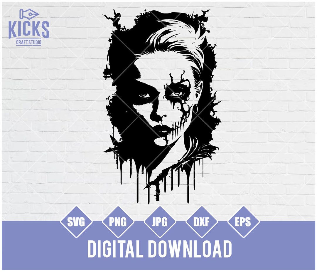 Zombie Girl Svg Horror Haunted Halloween T-shirt Design - Etsy