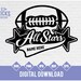 All Star Football SVG: Player Cut File (digital Download) - Etsy