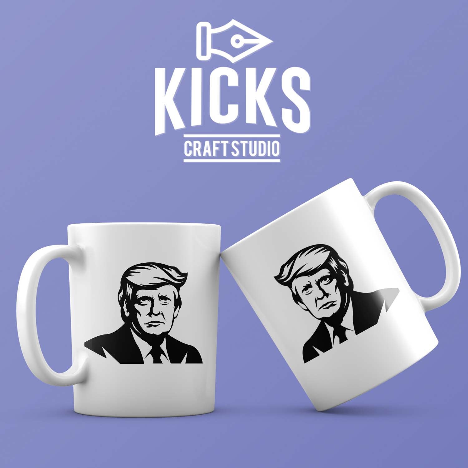 Trump Svg & PNG Files, Donald Trump Face Clipart Silhouette Vector ...