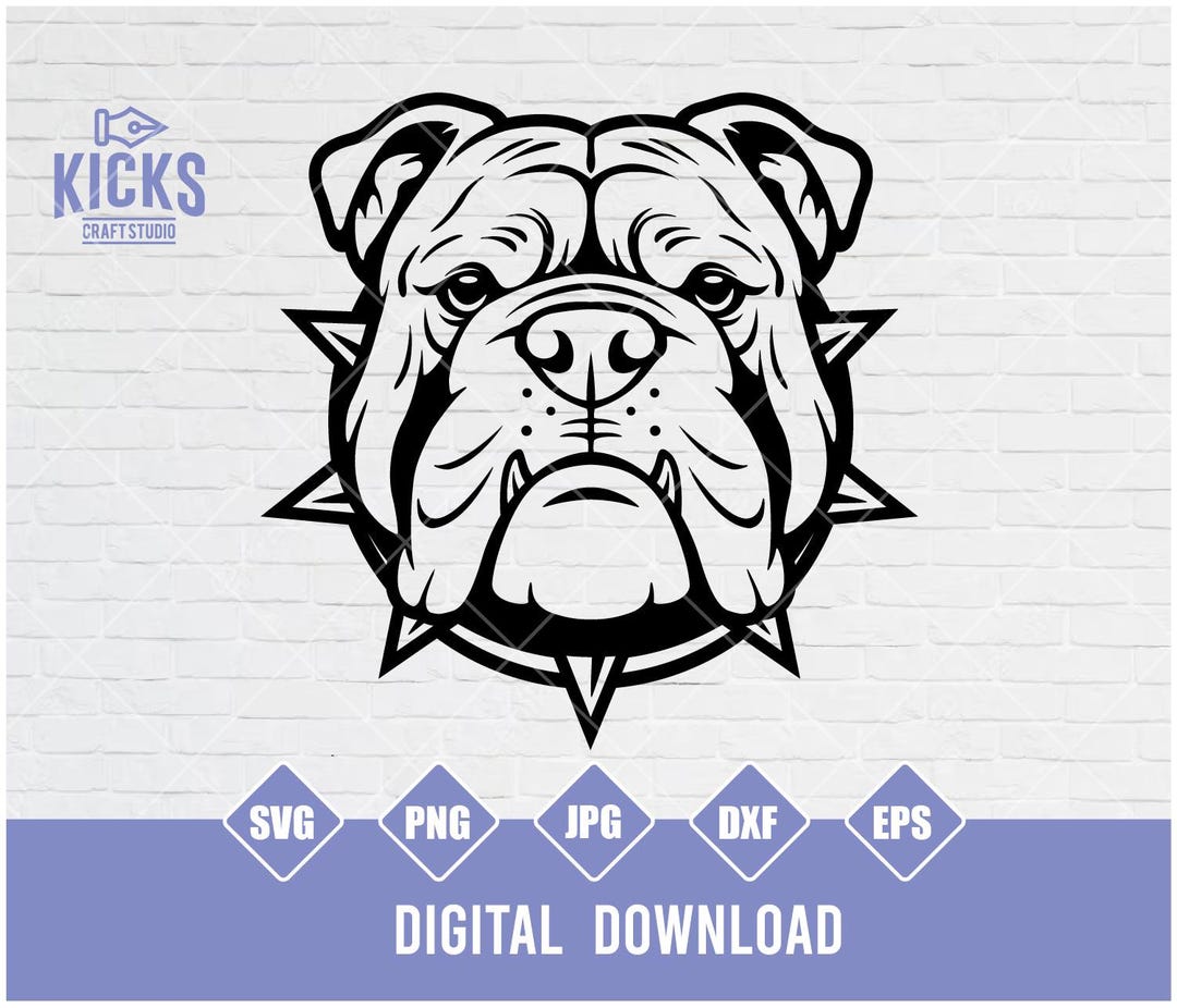 Bulldog Mascot SVG - Png - Eps - Dxf, Bulldog Svg| Bulldog Clip Art, Bulldog Head | Bulldog Mom ...