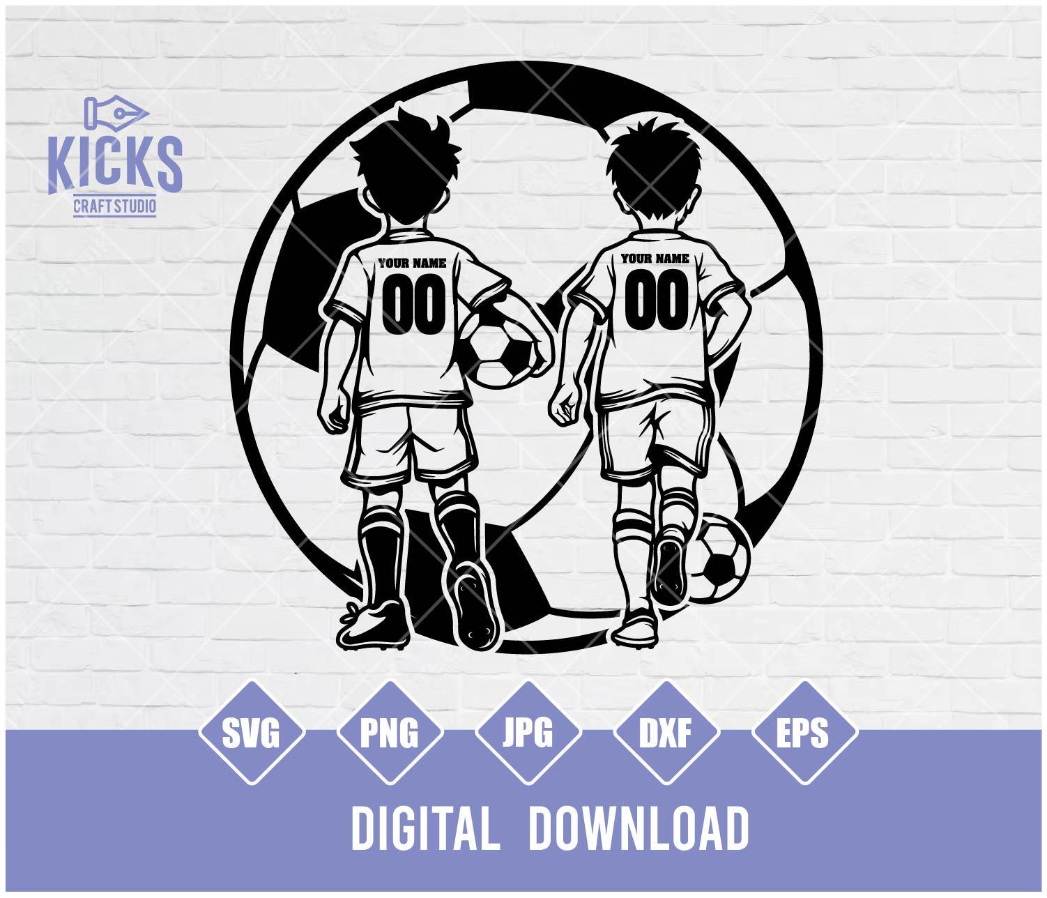 Personalized Soccer Team SVG: Kids Player Cut File (digital Download ...