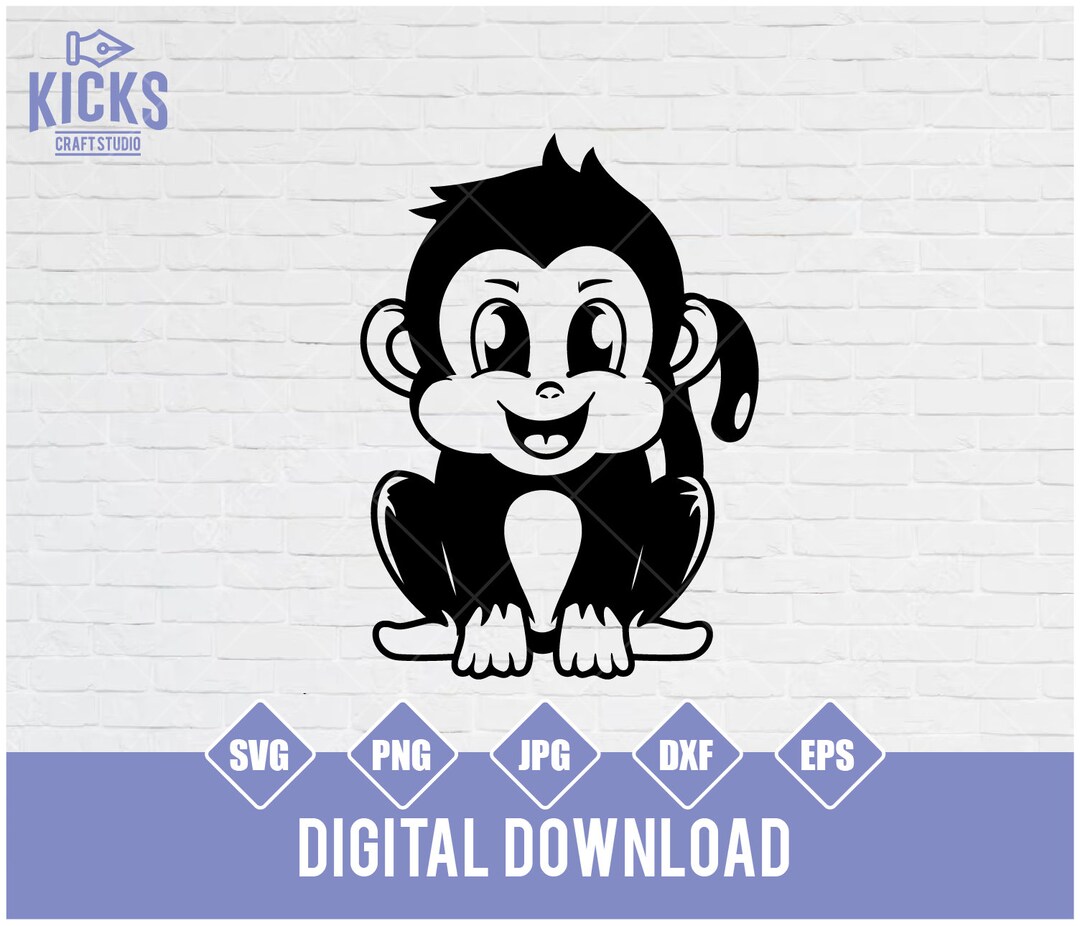 Cute Monkey Svg, Monkey Svg, Monkey Clipart, Monkey Png, Monkey Head ...